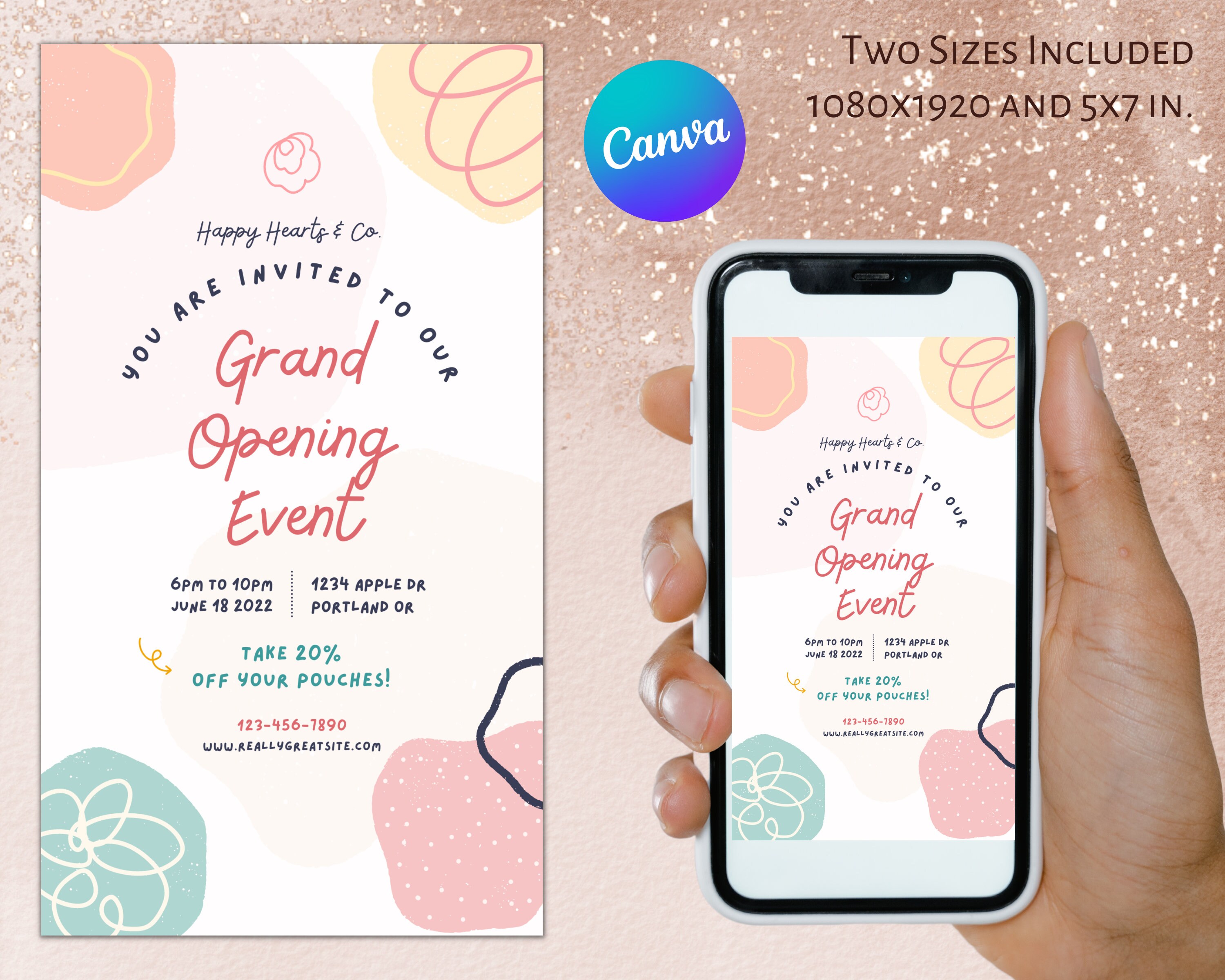 Grand Opening Colorful Invitation Template, Fun Invitation, Color ...