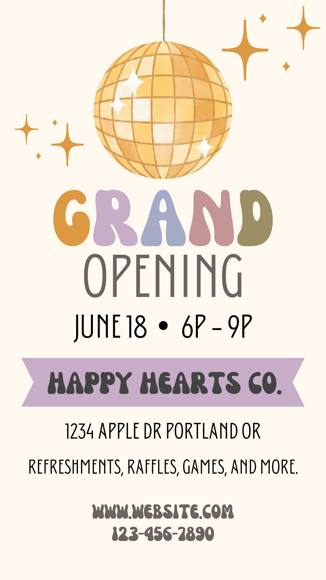 Retro Grand Opening Invitation, Vintage Grand Opening, Digital Template ...