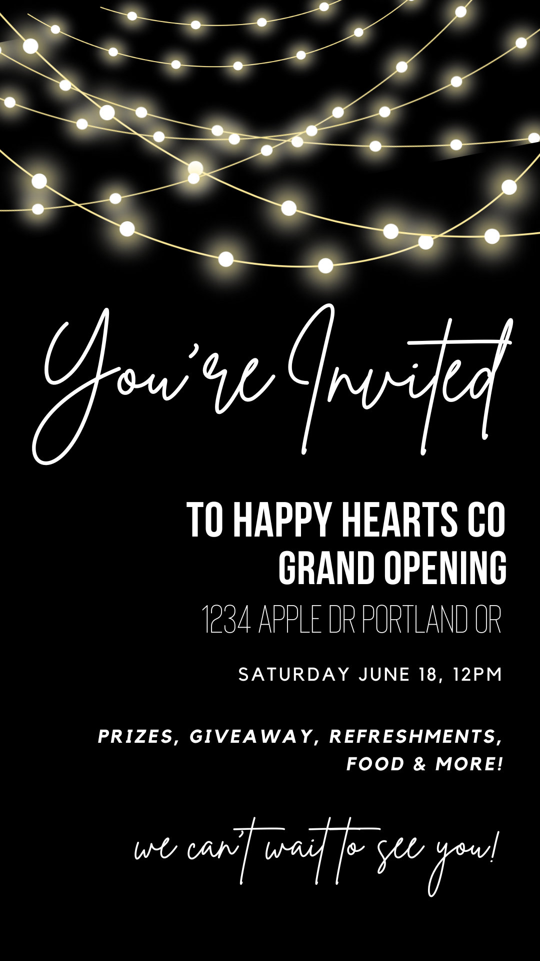 Grand Opening Invitation Template, Business Event Flyer, Fun Grand ...