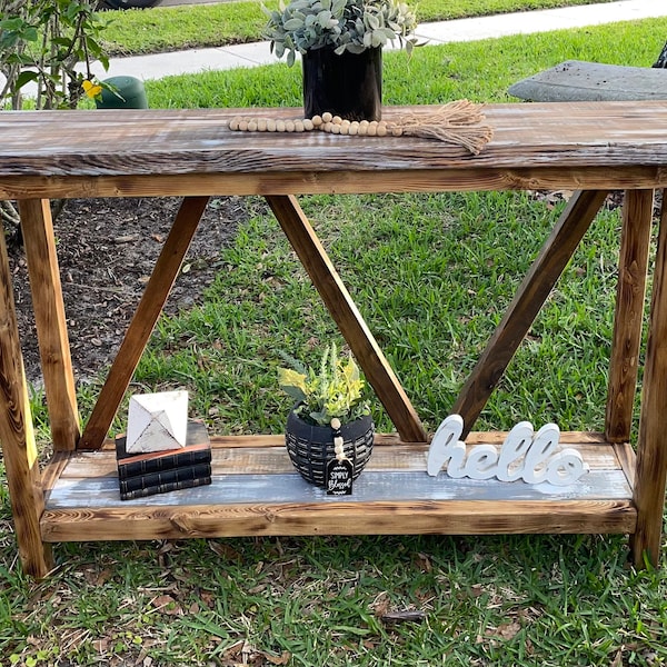 Rustic Entry Table - Etsy