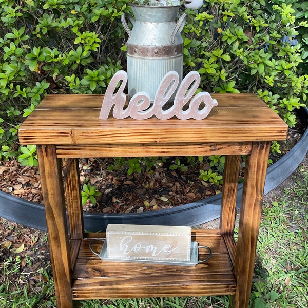 Rustic Side Table - Etsy