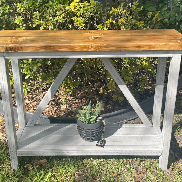 Rustic Sofa Table - Etsy
