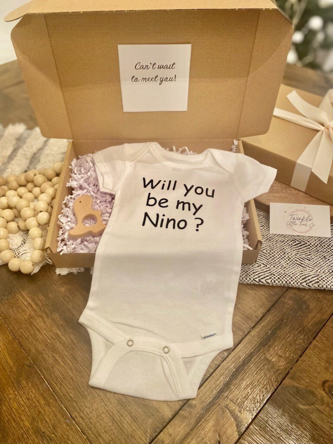 Will You Be My Nino / Godfather / Pregnancy Reveal/ Announcement Gift ...