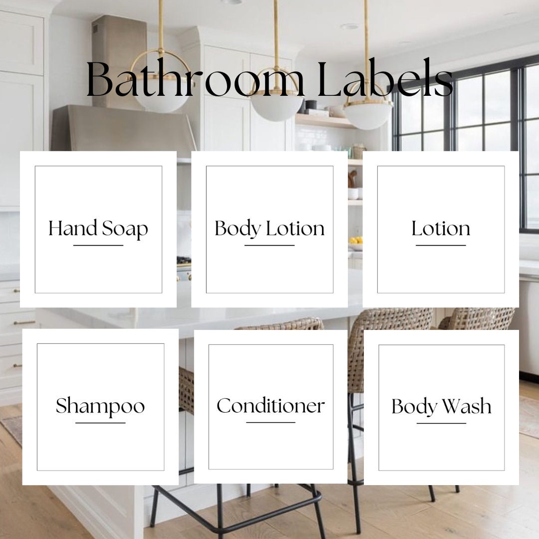 Home Organizing Label | White | Bathroom Labels | Kitchen Labels ...