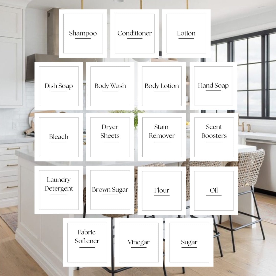 Home Organizing Label | White | Bathroom Labels | Kitchen Labels ...