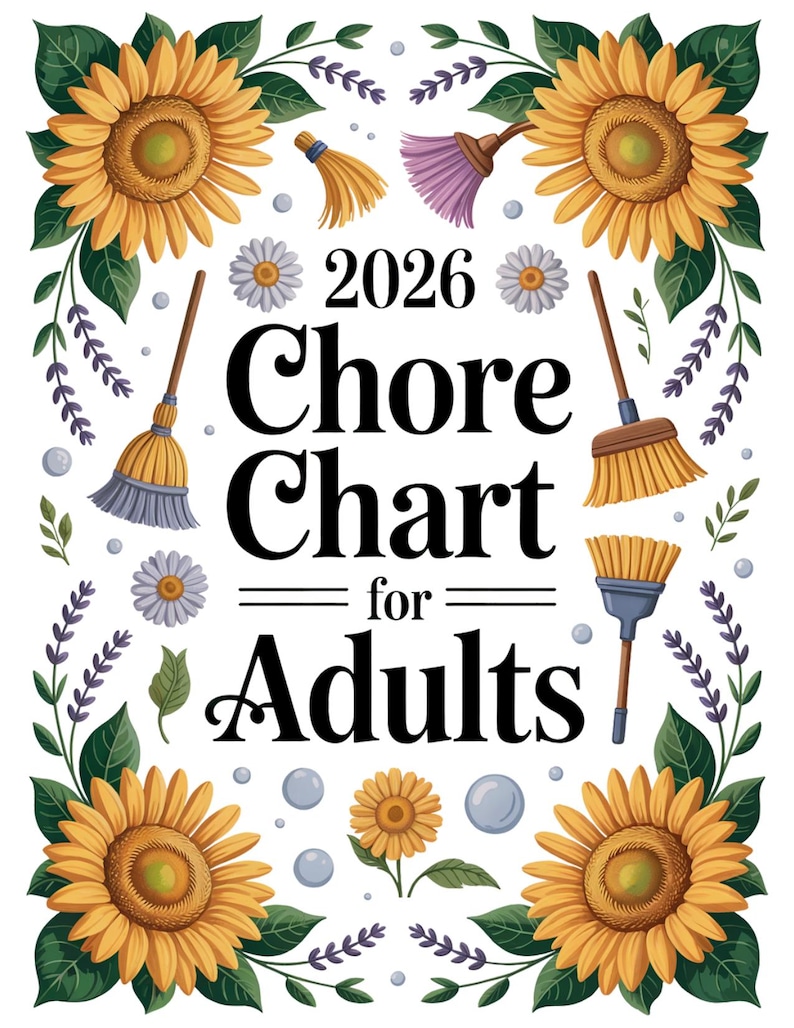 2026 Adult Chore Chart and Cleaning Planner | Digital Printable PDF ...