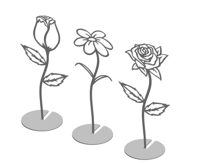 Table Top Rose Plasma CNC DXF Flower - Etsy Canada