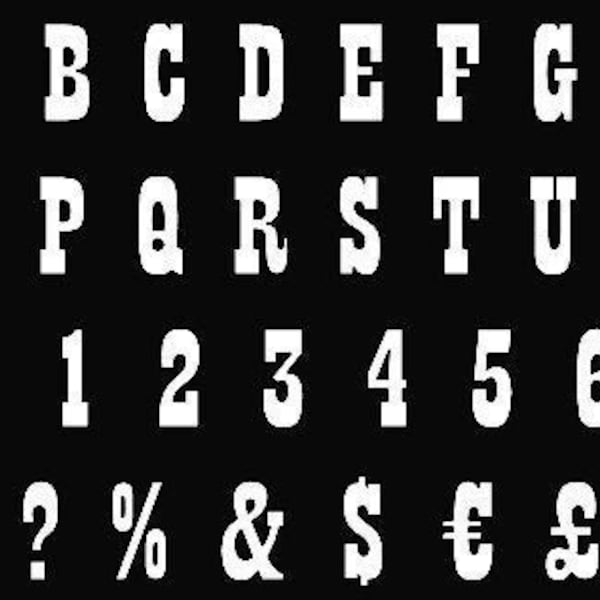 Stencil Font Dxf for Plasma Stencil Font for Laser Cutting Stencil for ...