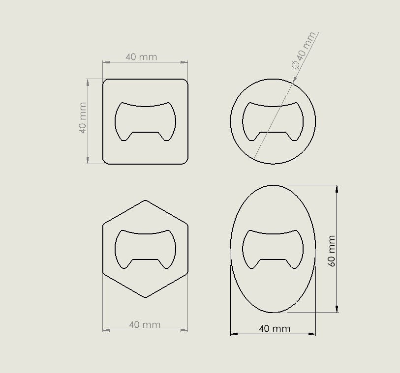 4 Pcs Beer Bottle Opener Dxf and Svg File, Bottle Opener Laser File ...