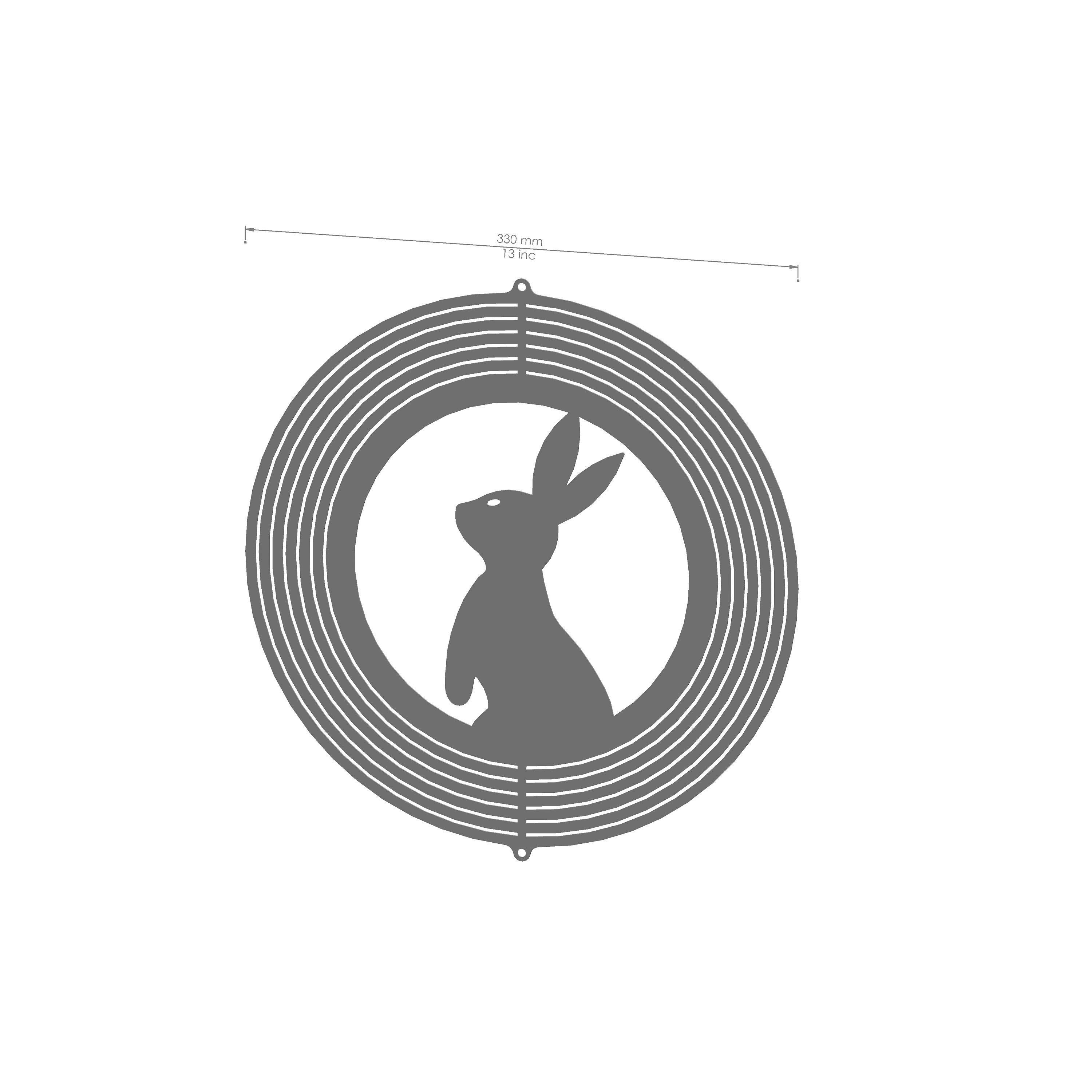 Easter Bunny Wind Spinner Dxf Svg Laser Cut Files | Rabbit Wind Spinner ...