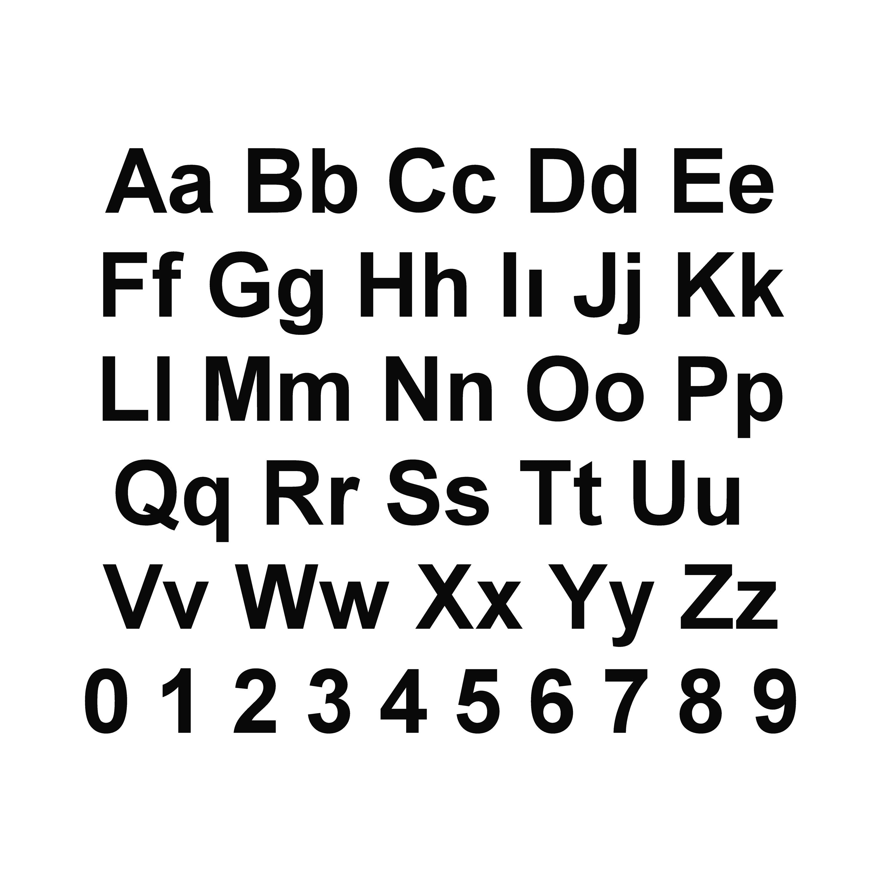 Arial Bold Font Alphabet Letters A to Z, SVG DXF Files | Arial Bold ...