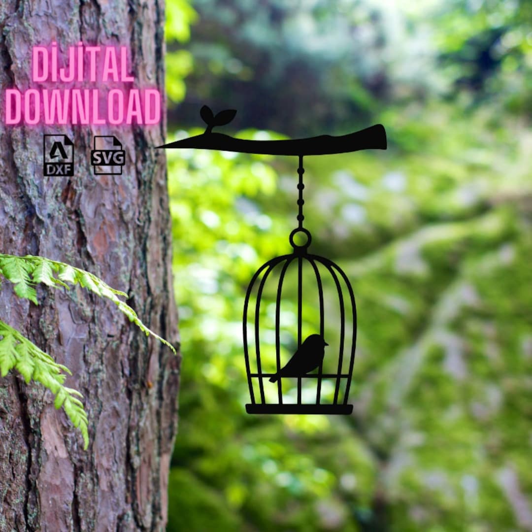Birdcage Tree Stake DXF SVG Files, Garden Decor DXF Files, Dxf Files ...