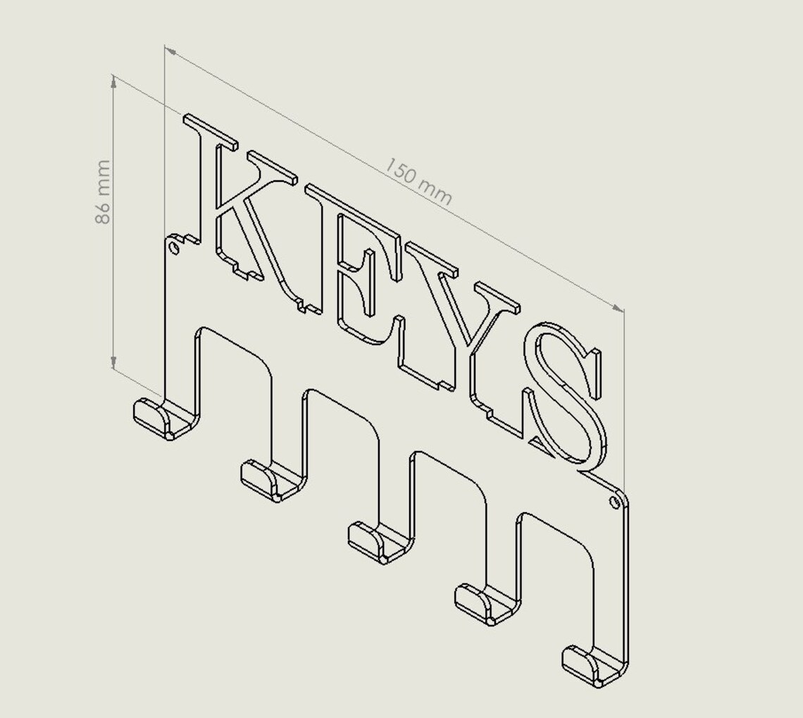 Key Holder Svg Cut Files / Dxf Files for Plasma/metal Key Hanger Svg ...