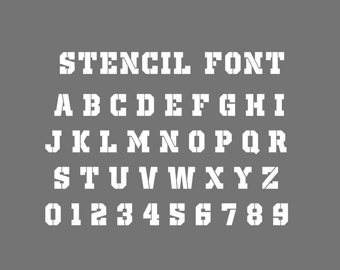 Sitencil Font Alphabet Letters Dxf Svg Files | Font for Cnc Laser ...