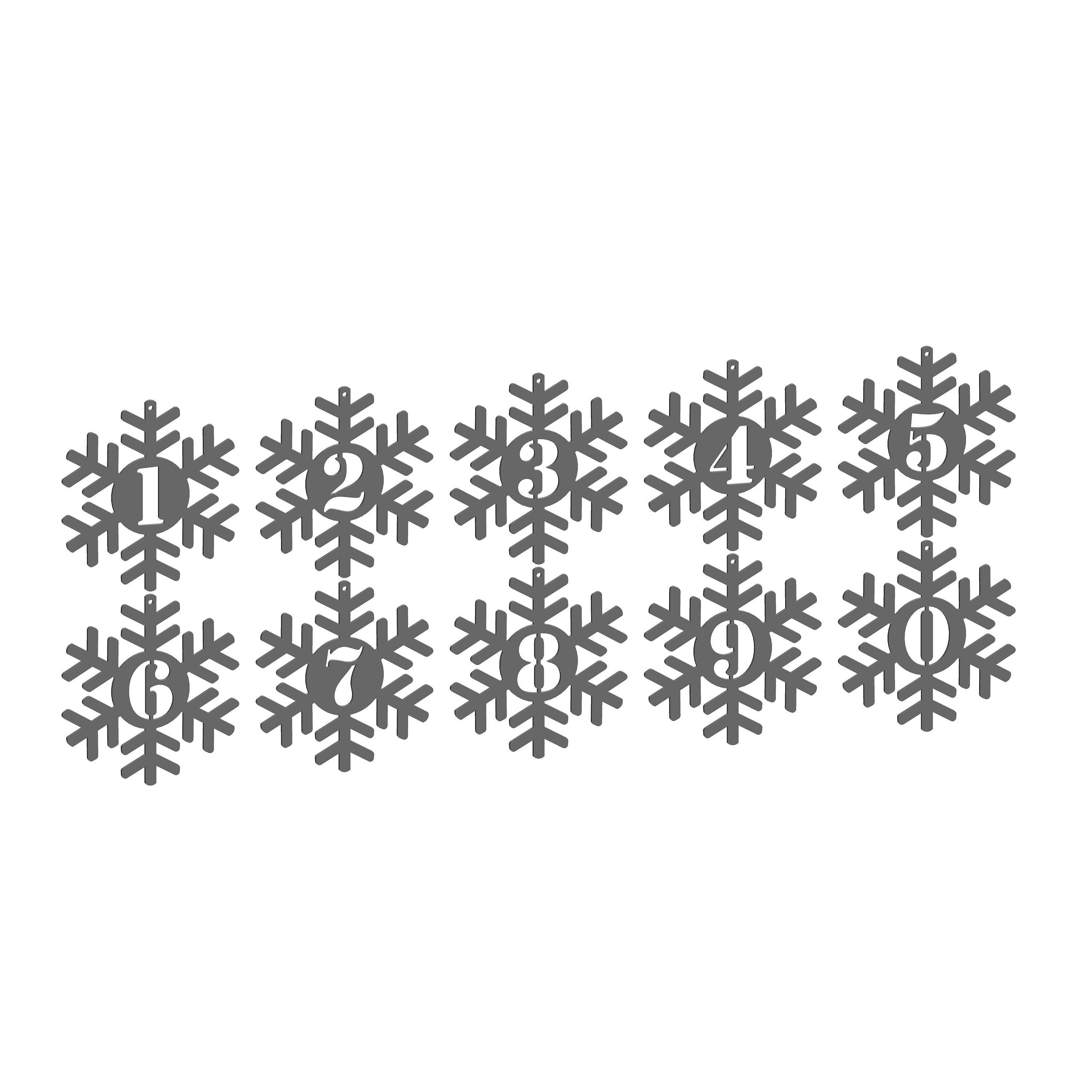 Snowflake Numbers Dxf Svg Files Dxf Files for Plasma Plasma Cut Files 0 ...