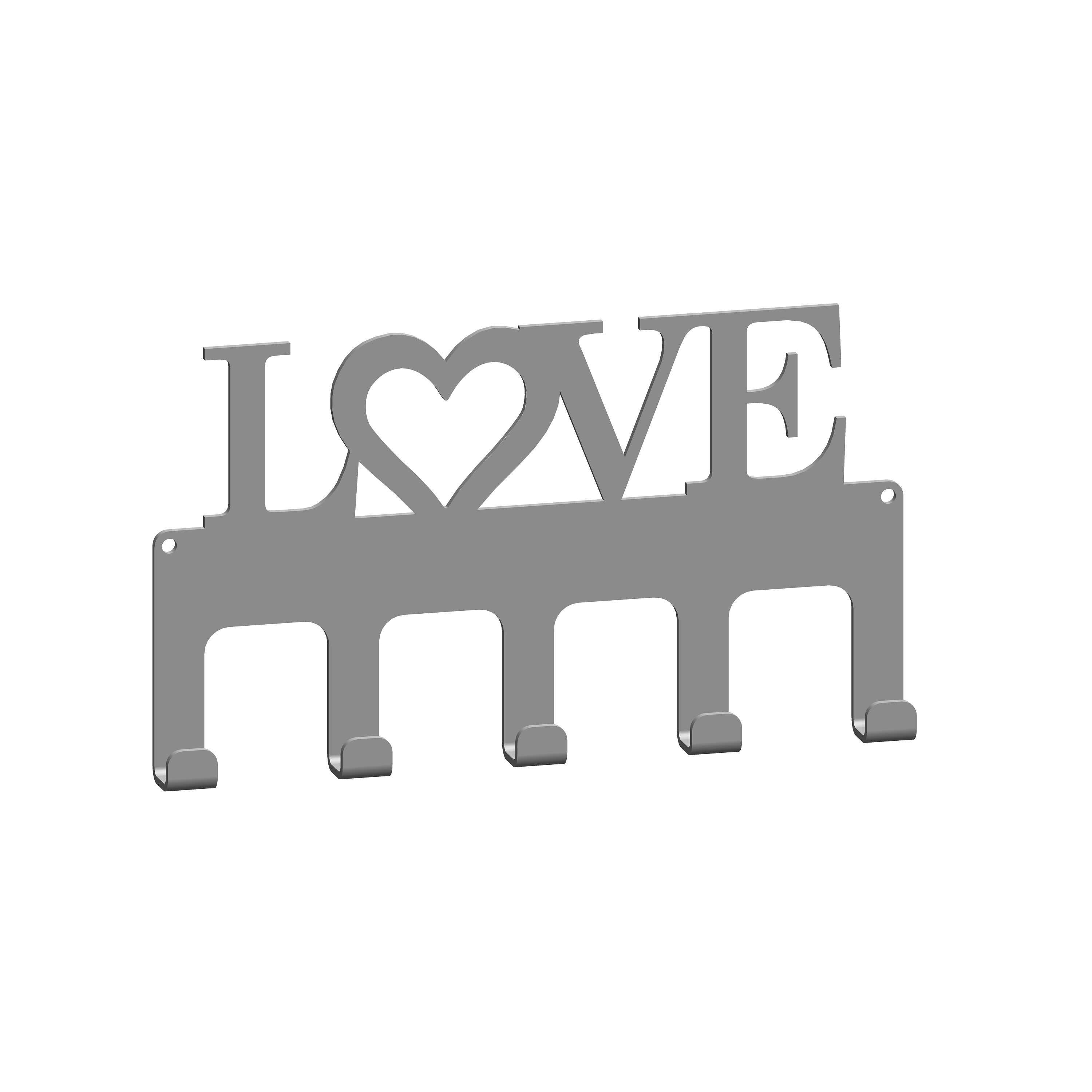 Love Key Holder Dxf Svg Cut Files | Metal Key Hanger Dxf | Metal Sign ...