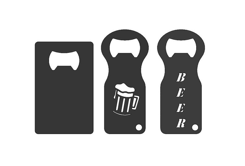 3 Pcs Beer Bottle Opener Dxf and Svg File, Beer Credit Card Opener Dxf ...