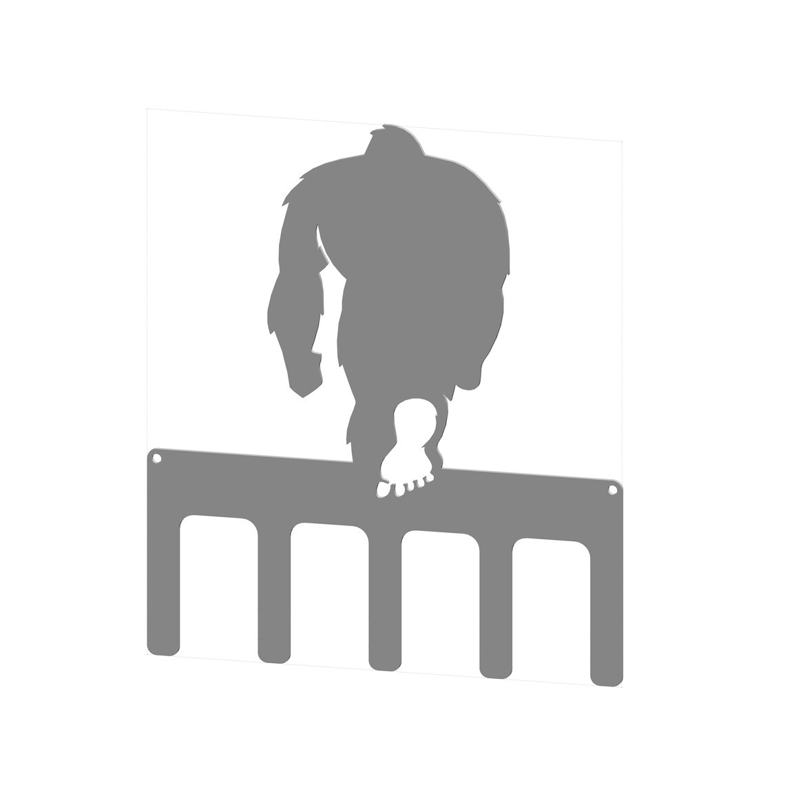 Bigfoot Key Holder Dxf Svg Cut Files / Metal Key Hanger Svg Dxf / Laser ...
