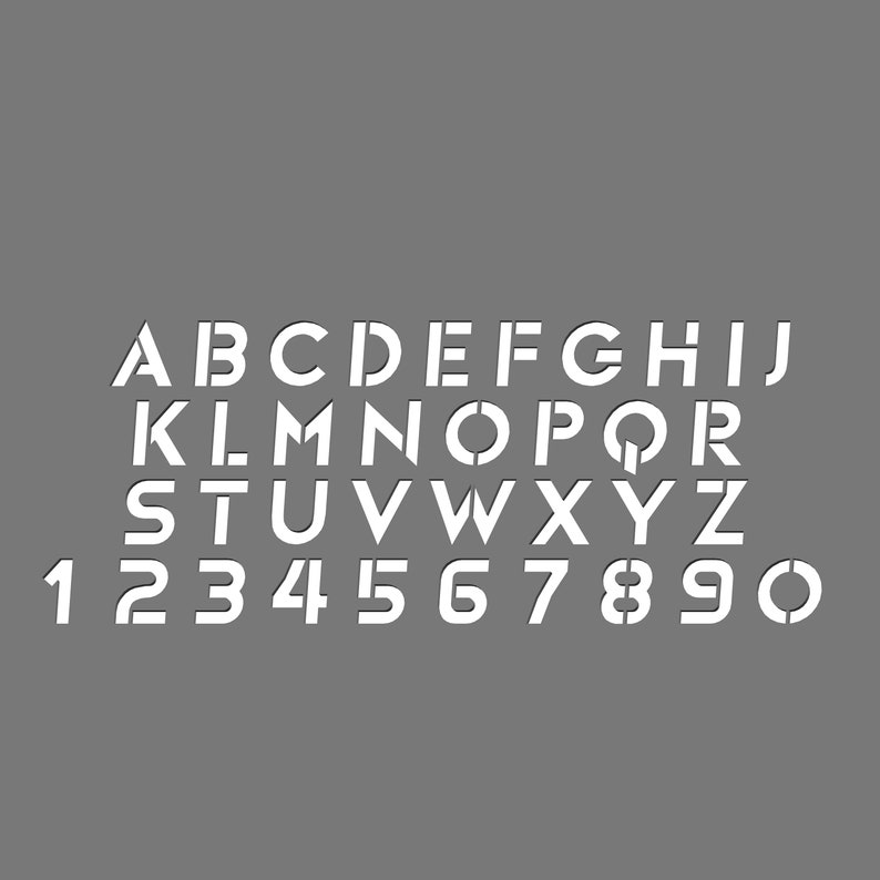 Sitencil Font Alphabet Letters Dxf Svg Files, Font for Cnc Laser ...
