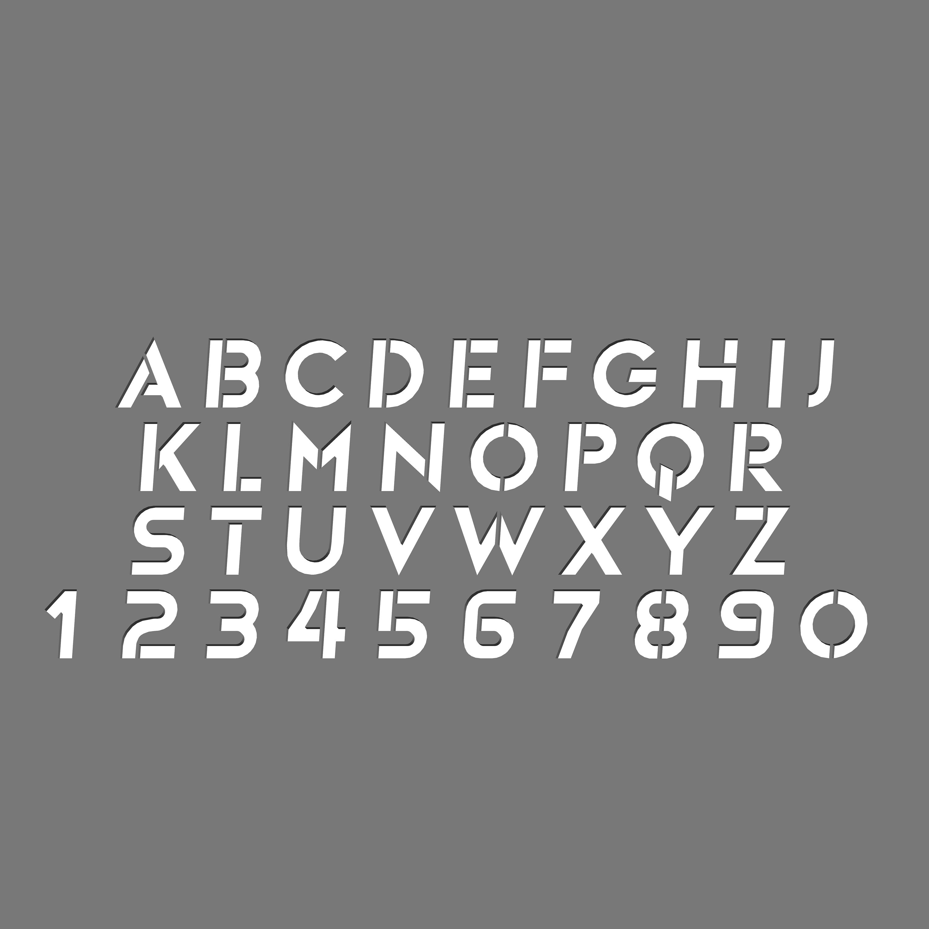 Sitencil Font Alphabet Letters Dxf Svg Files, Font for Cnc Laser ...