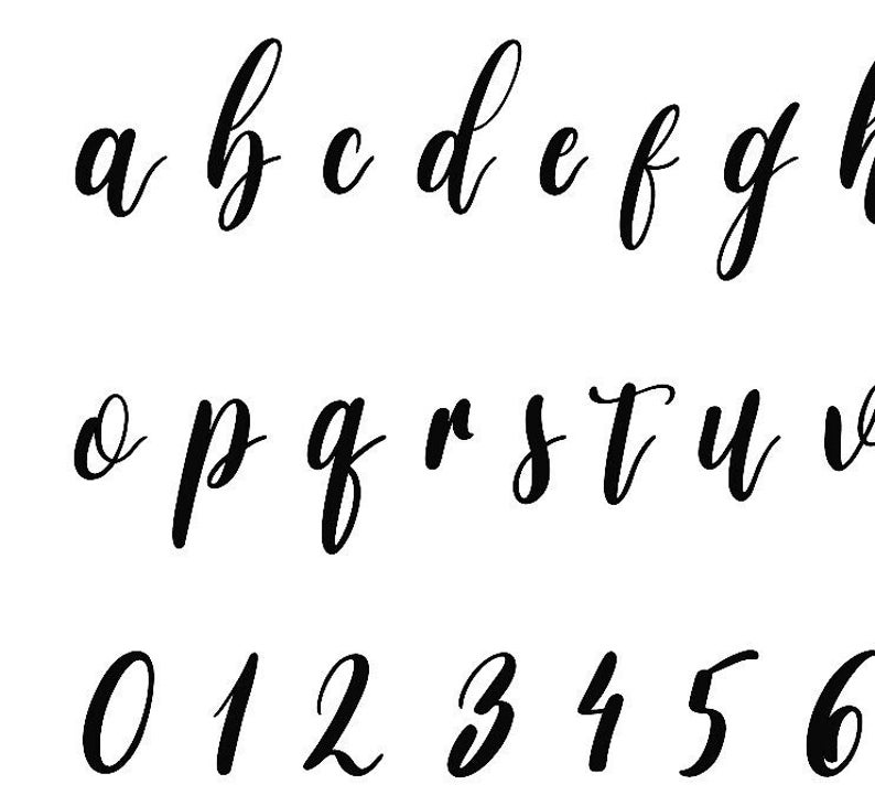 Hand Writing Font Alphabet Letters Dxf Svg Png Jpg Files,font for Cnc ...
