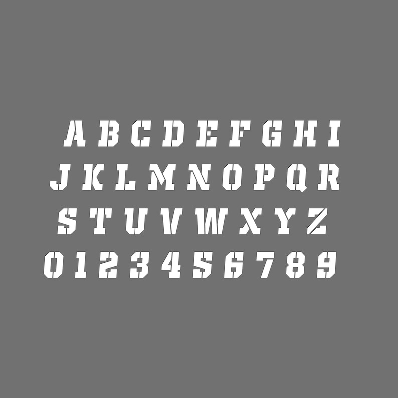 Sitencil Font Alphabet Letters Dxf Svg Files | Font for Cnc Laser ...