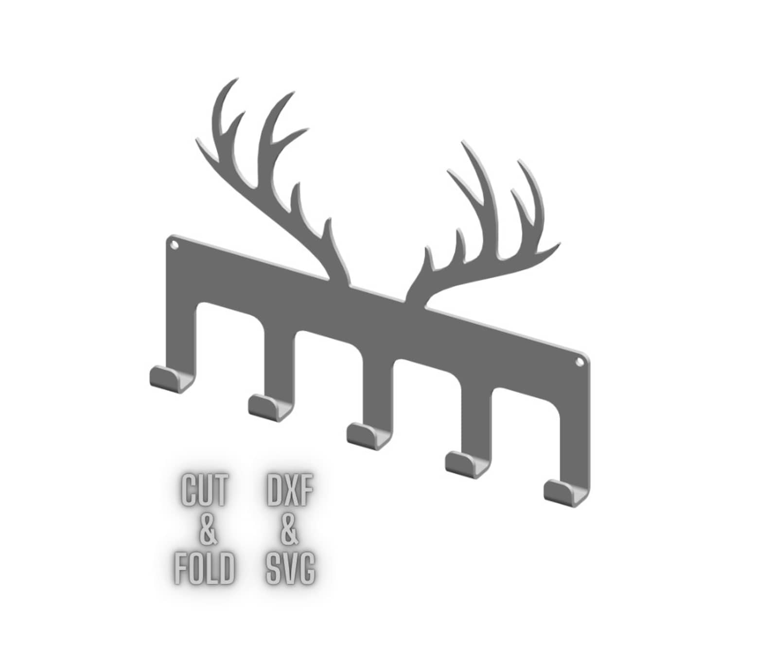 Antler Key Holder Dxf Svg Laser Cut File | Metal Key Hanger Dxf Svg Cnc ...