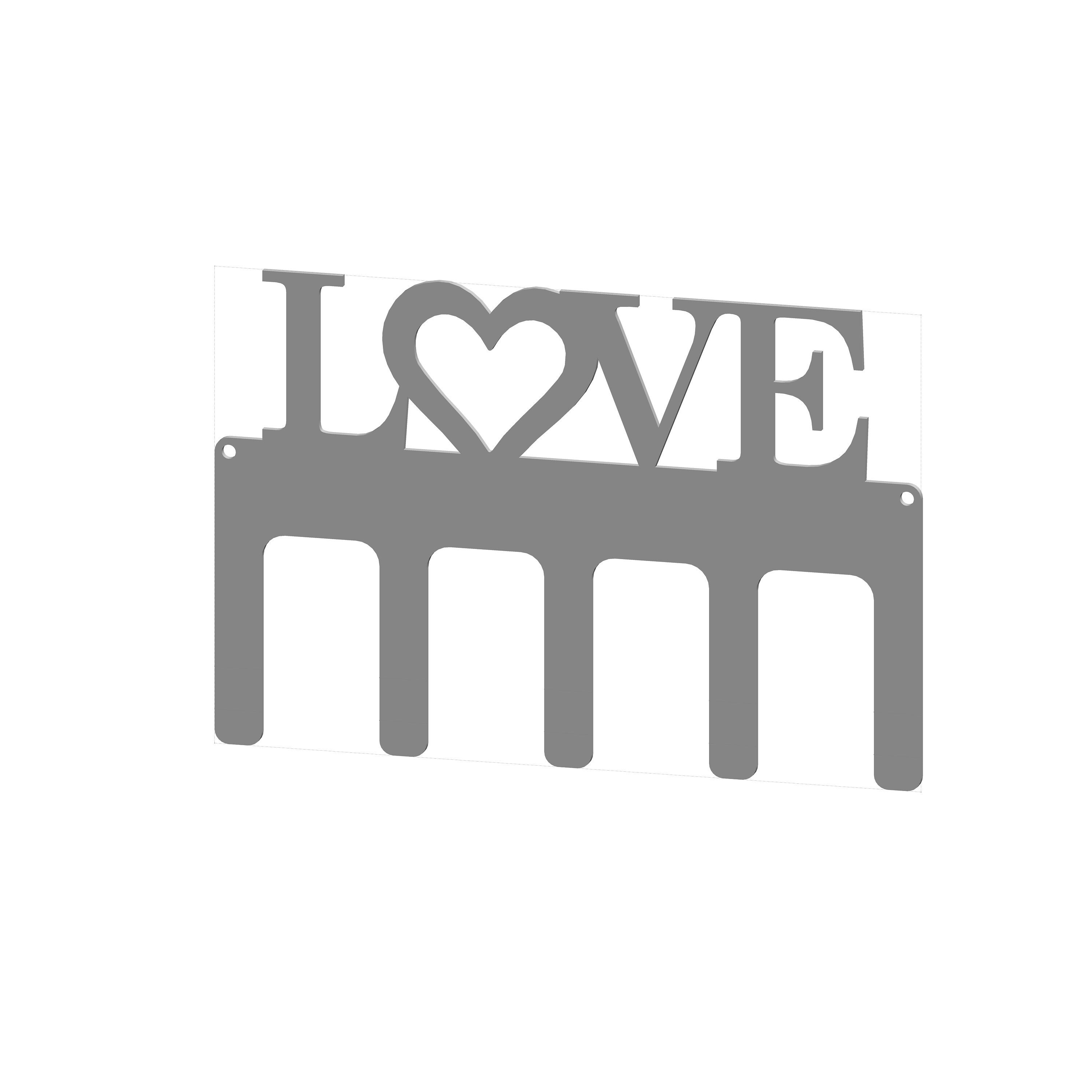 Love Key Holder Dxf Svg Cut Files | Metal Key Hanger Dxf | Metal Sign ...