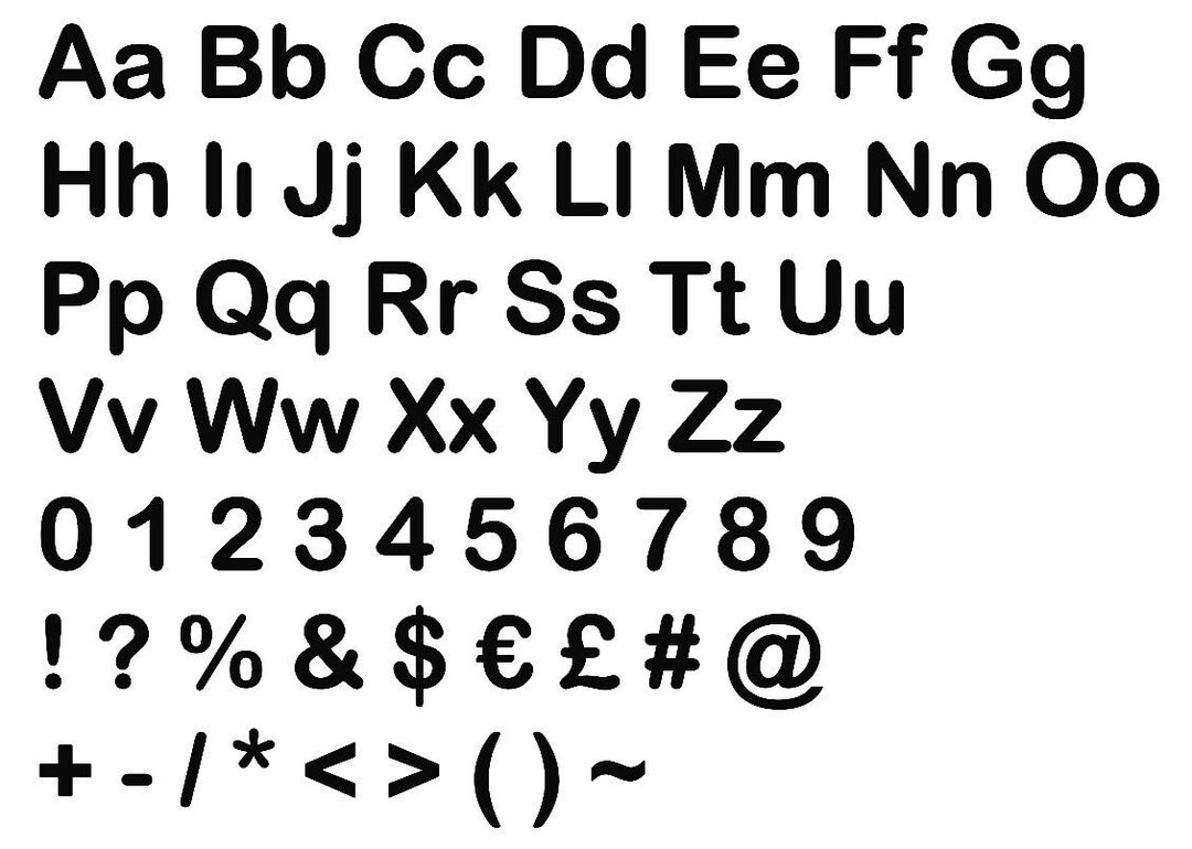Arial Rounded Font Letters a to Z Svg and Dxf Files / Arial Font ...