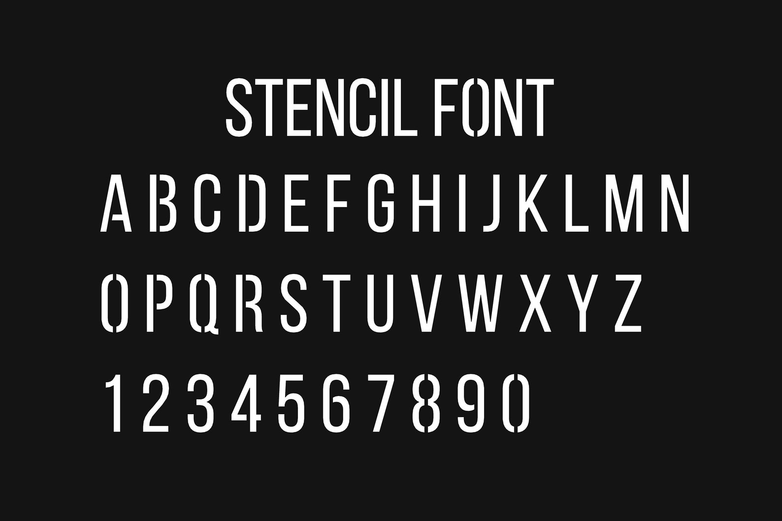 Stencil Font Dxf for Plasma | Stencil Font for Laser Cutting | Stencil ...