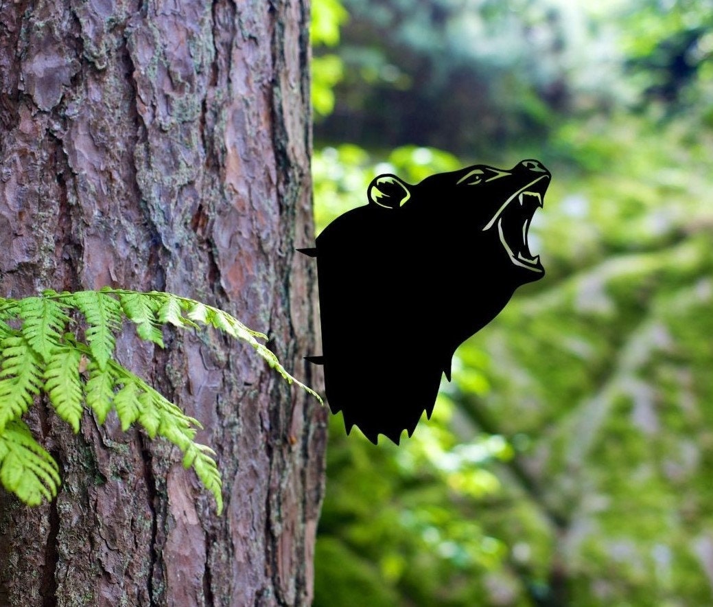 Bear Tree Stake DXF SVG Files, Garden Decor Dxf Files, Dxf Files for ...