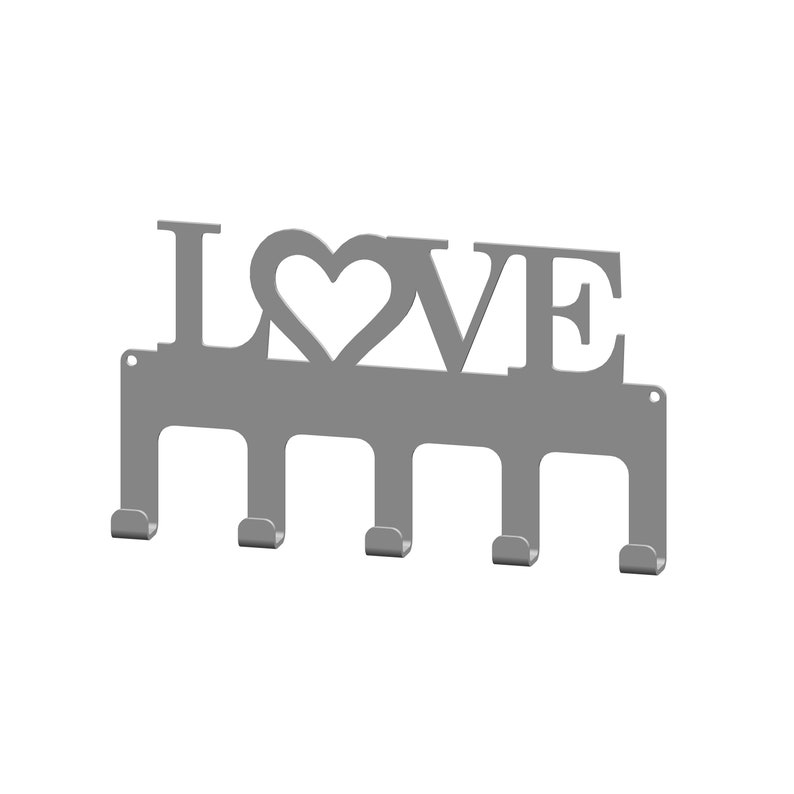 Love Key Holder Dxf Svg Cut Files Metal Key Hanger Dxf Metal Sign Key ...