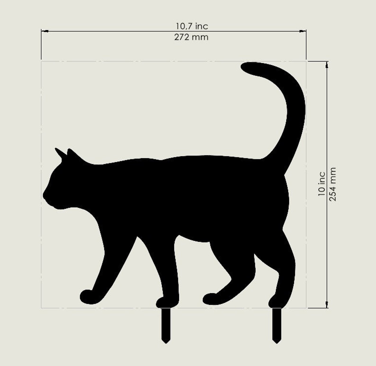 Chicken, Rabbit, Cat Garden Stakes DXF SVF Files / Rabbit Garden Decor ...