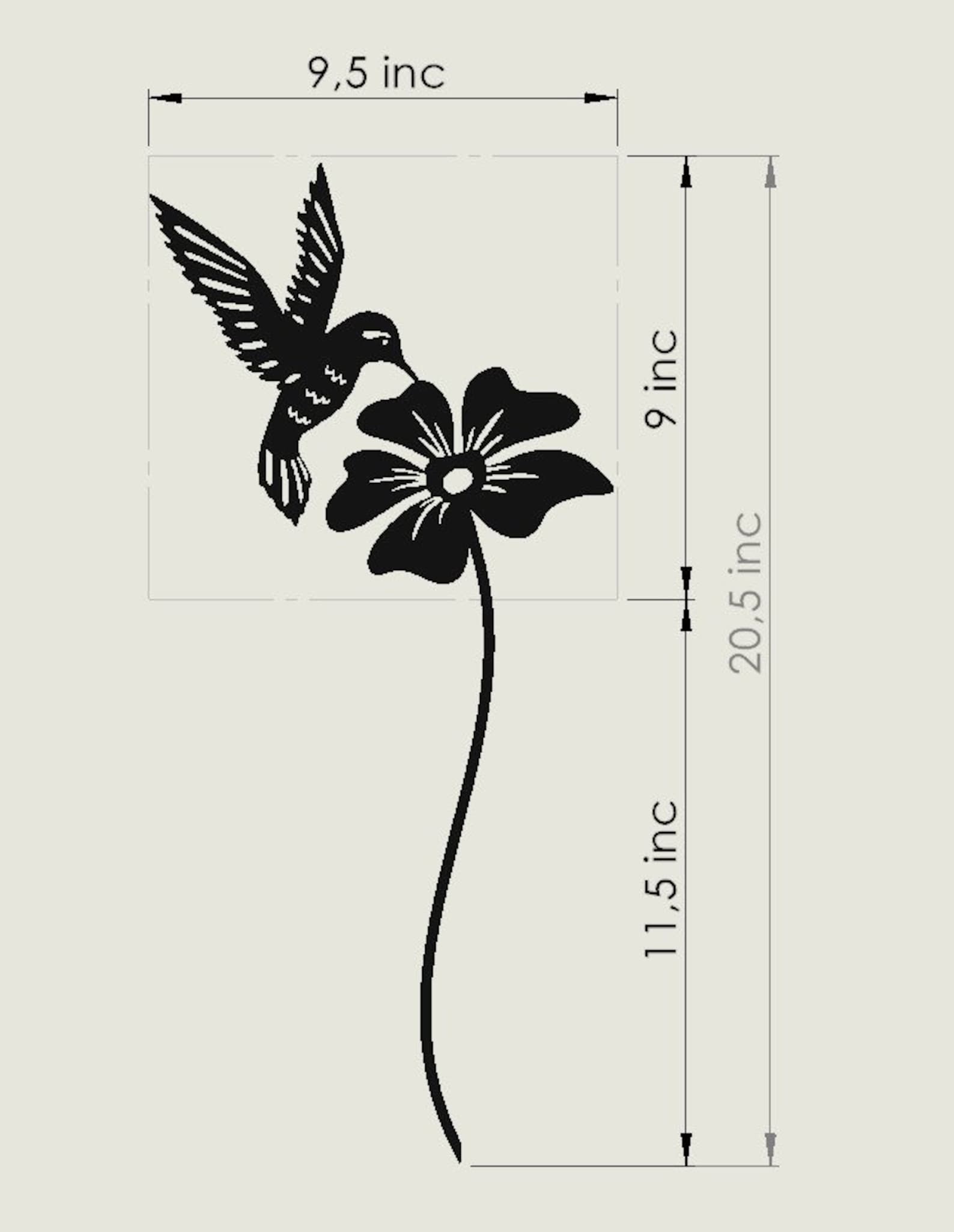 Hummingbird Garden Stake DXF SVG Files, Garden Decor DXF Files, Dxf ...