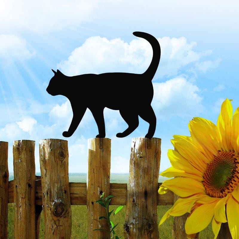 Fence Cat Svg - Etsy UK