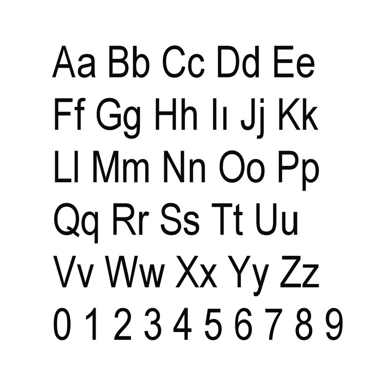 Arial Font Stencil - Etsy