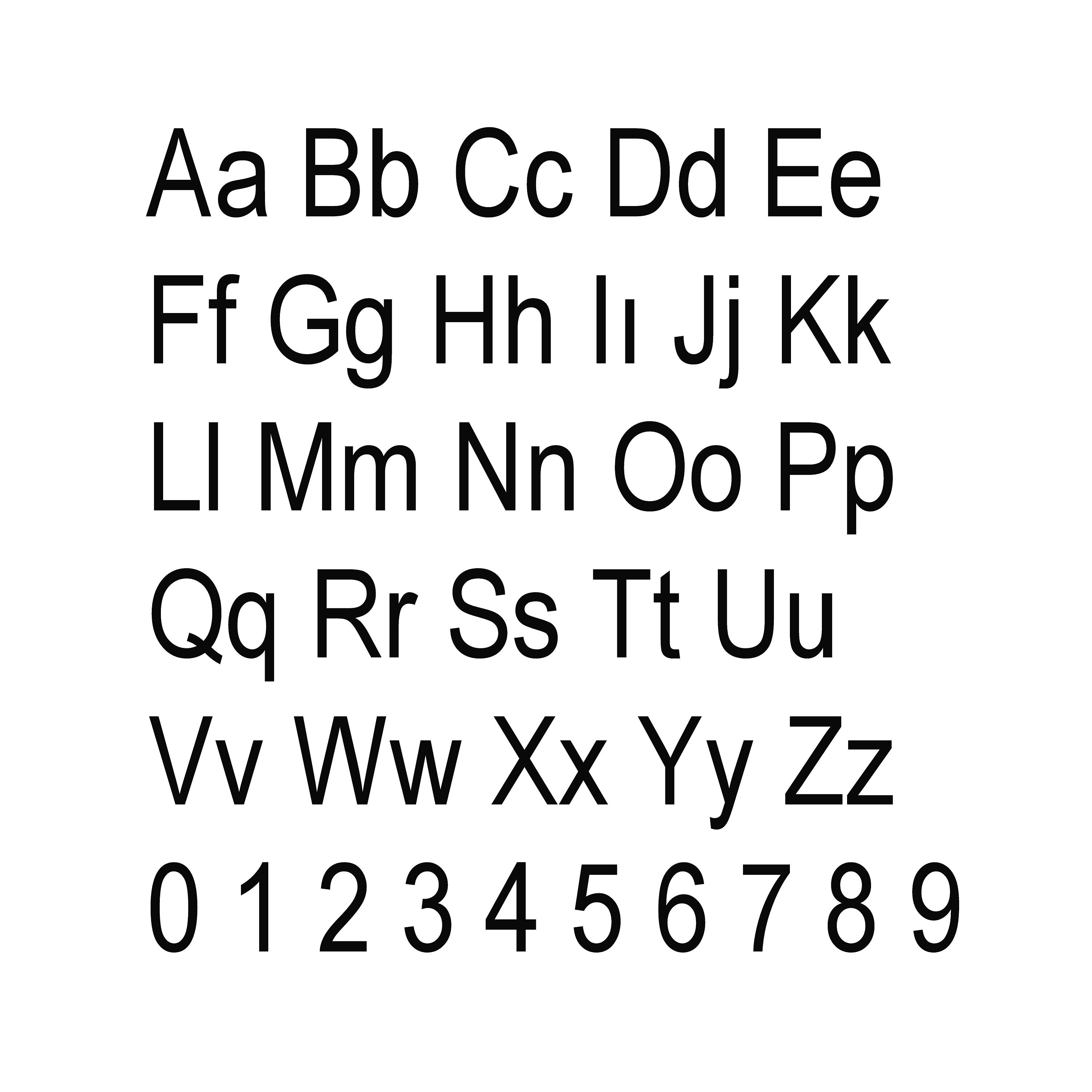 Arial Narrow Font Alphabet Letters and Numbers DXF SVG Files / Fonts ...