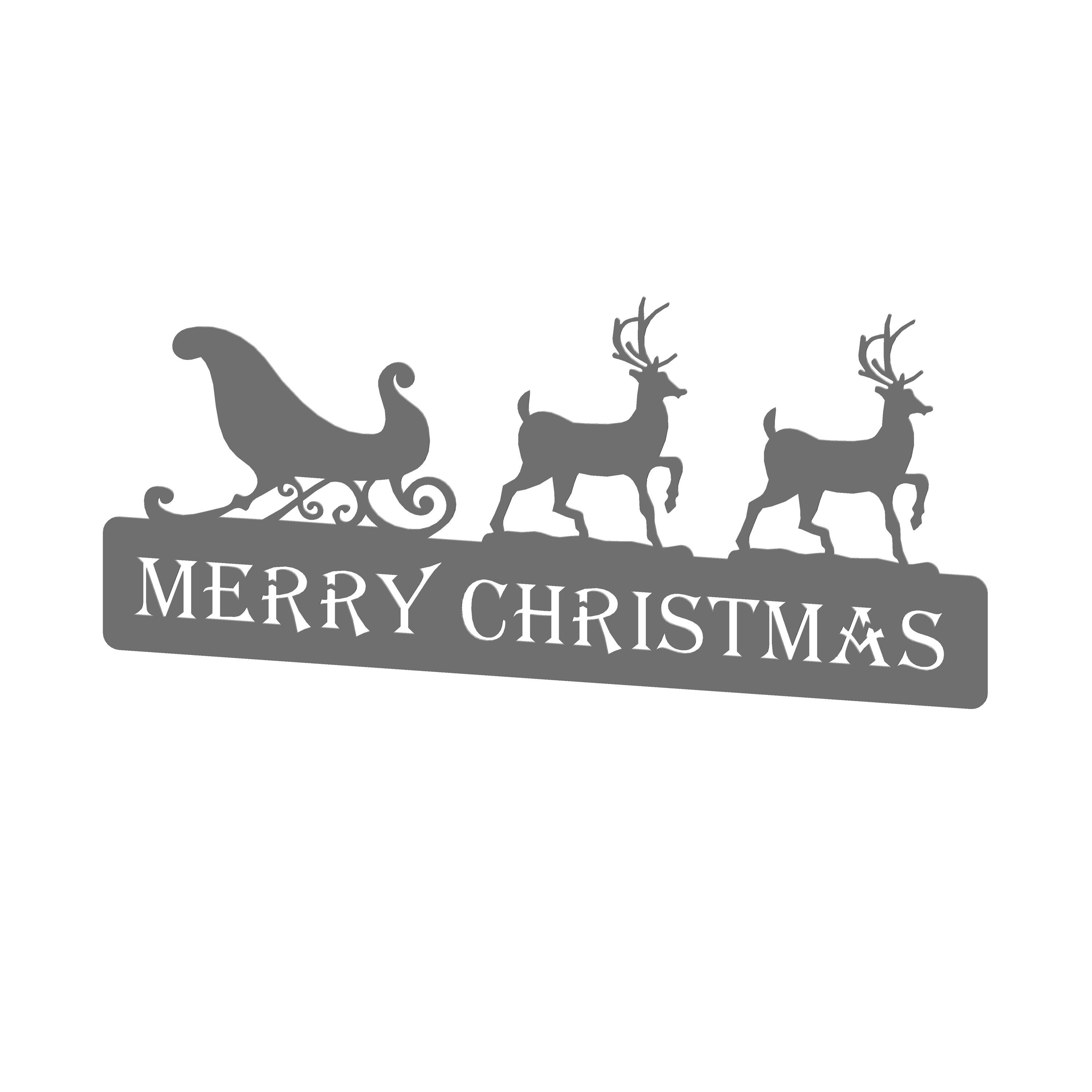 Santa Sleigh Reindeer DXF SVG Files | Merry Christmas Laser Cut Files ...