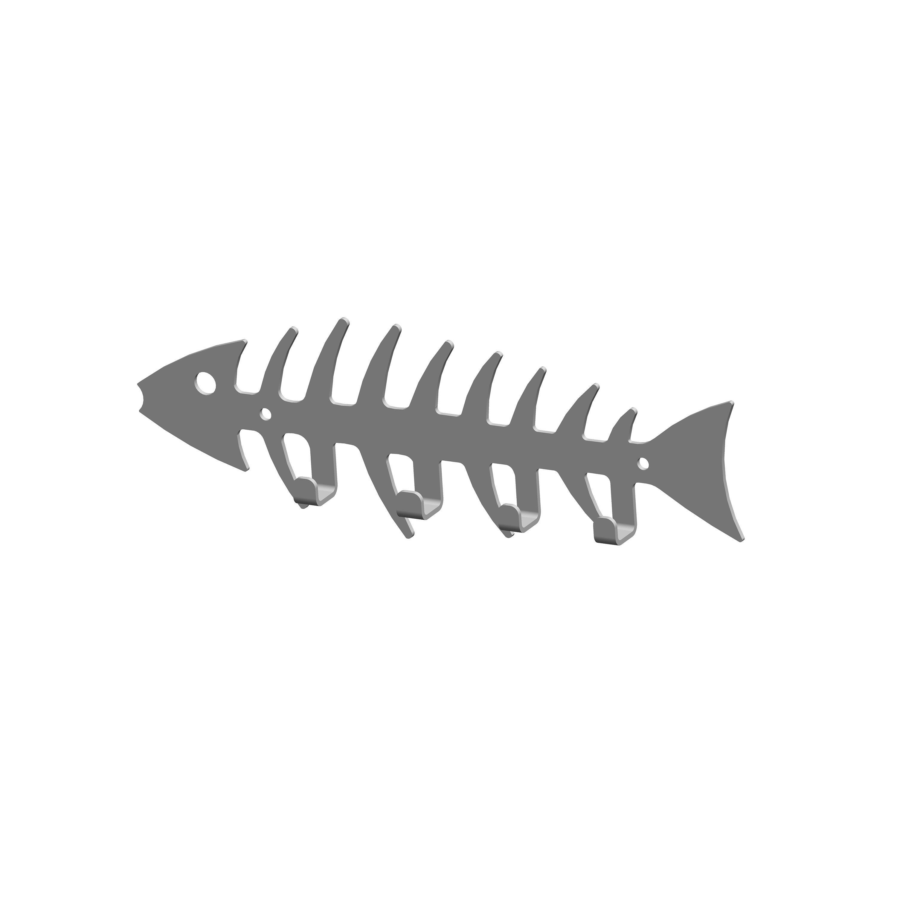 Fishbone Key Holder Dxf Svg Files / Dxf Files for Plasma / Metal Key ...