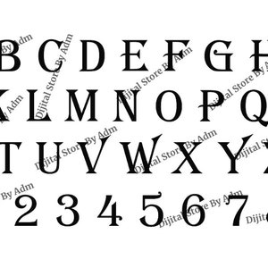 New Algerian Font Alphabet Letters and Numbers Dxf Svg Files, Dxf Font ...