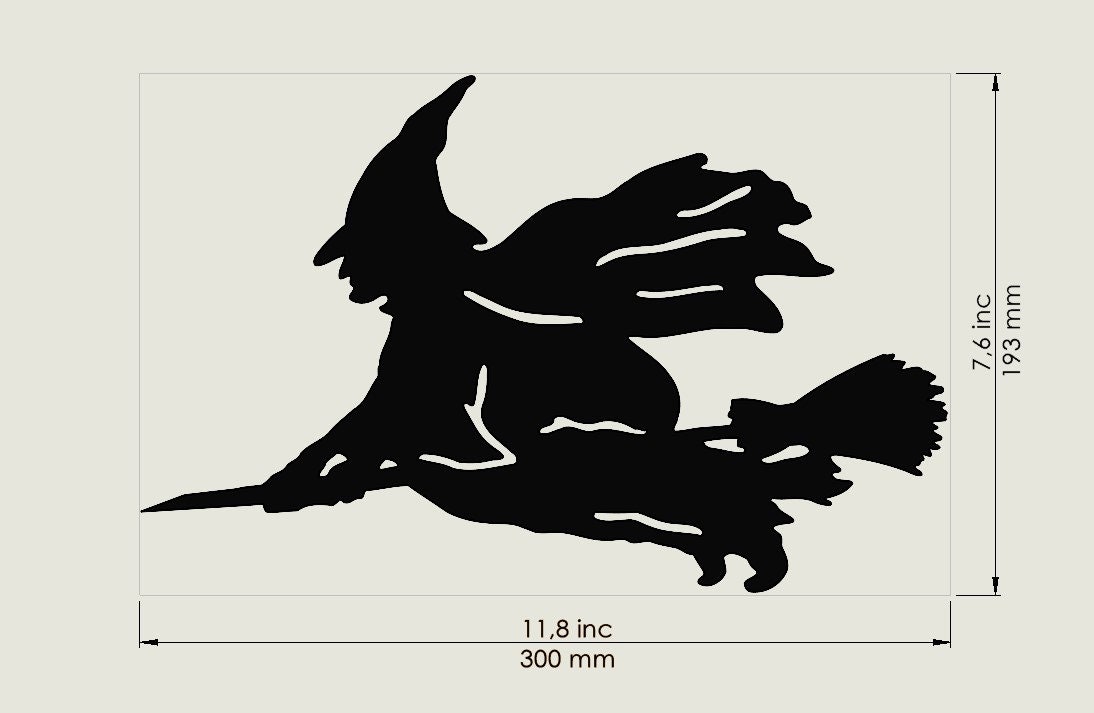 Witch Tree Stakes DXF SVG Files, Garden Decor DXF Files, Dxf Files for ...