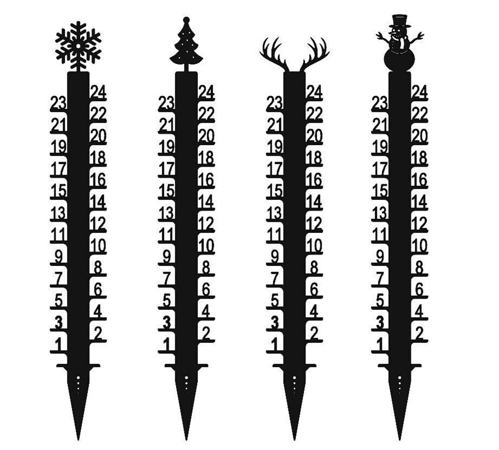 24 Inc Snow Depth Gauge Svg Dxf Files, Dxf Files for Plasma Christmas ...