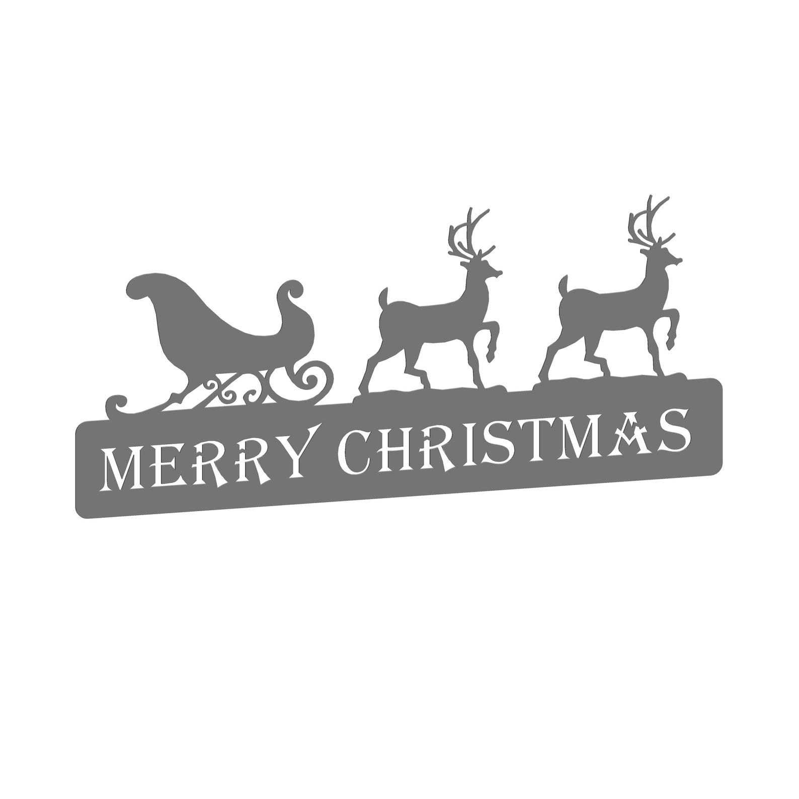 Santa Sleigh Reindeer DXF SVG Files | Merry Christmas Laser Cut Files ...