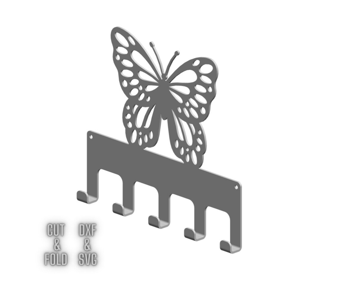 Butterfly Key Holder Dxf Svg Cut Files / Dxf Files for Plasma/metal Key ...