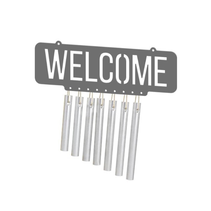 Welcome Sign Wind Chimes Dxf Svg Laser Cut Files | Wind Chimes Plasma ...