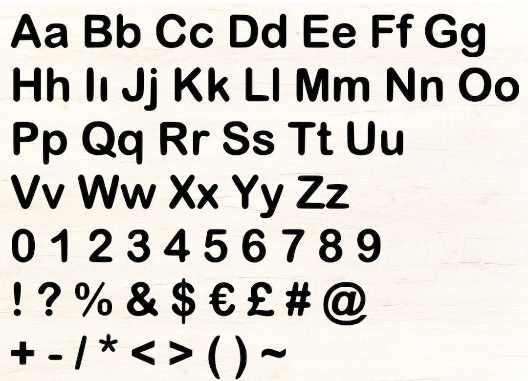 Arial Rounded Font Letters a to Z Svg and Dxf Files / Arial - Etsy