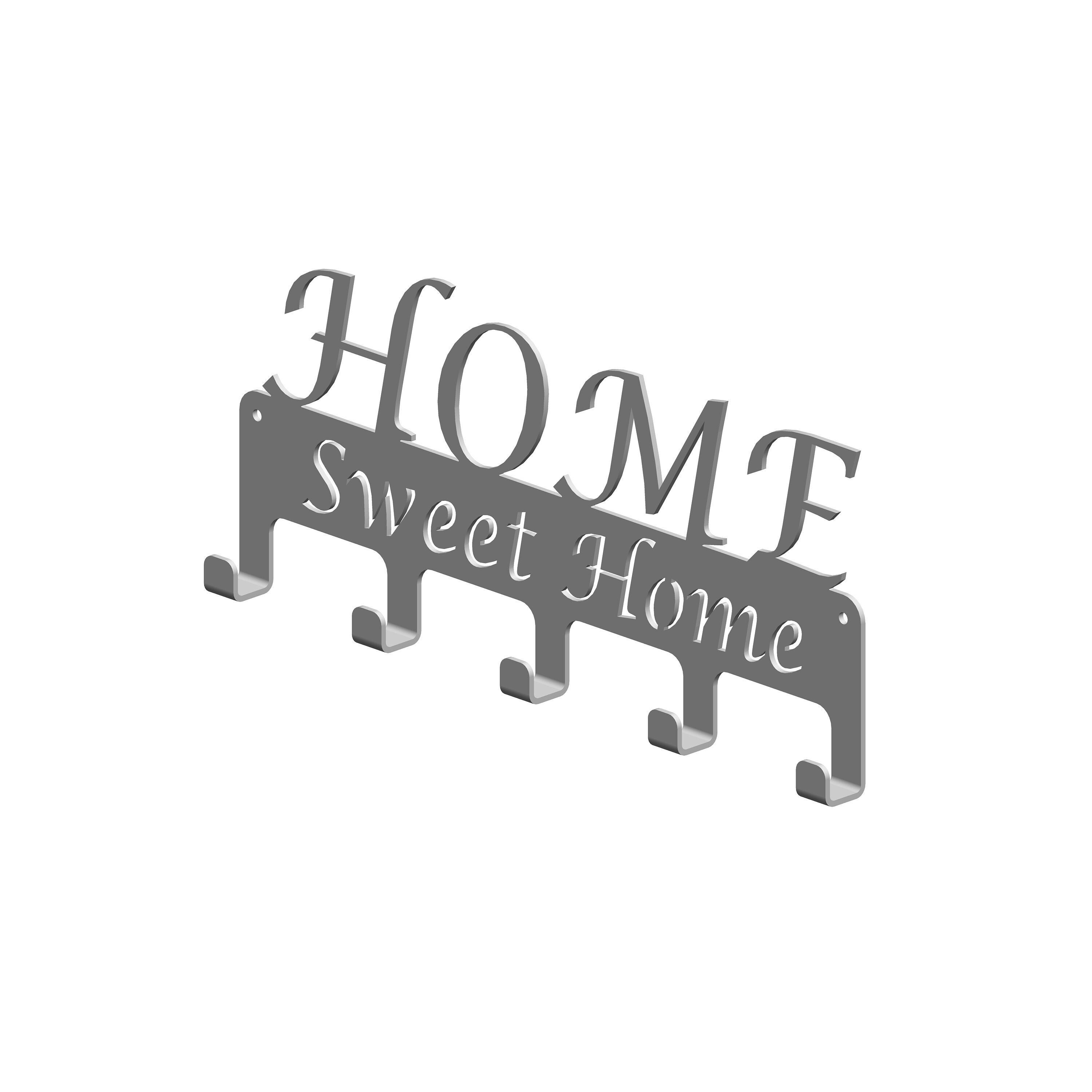Home Sweet Home Key Holder Dxf Svg Cut Files | Metal Key Hanger Svg Dxf ...
