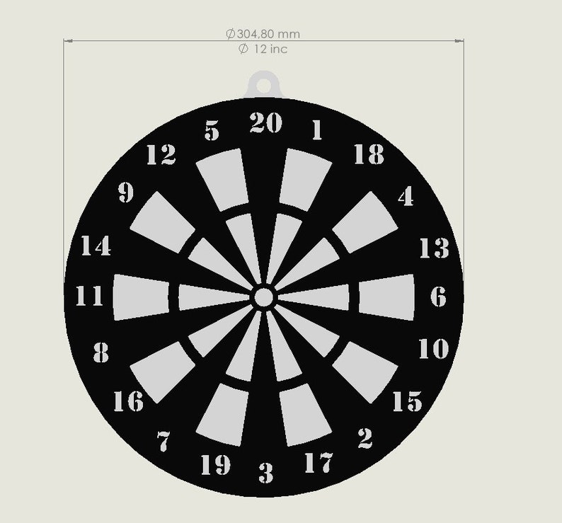 Dart Board Laser Cut Dxf Files / Game Laser Cut Files / 2 Layer Dart ...