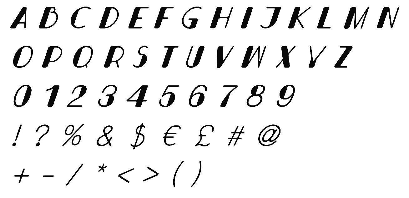 Bondi Font DXF SVG Files / Sitencil Alphabet Letters Dxf Files / Font ...