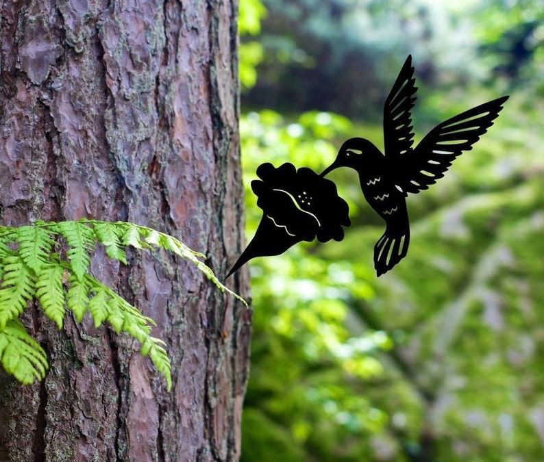 Hummingbird Tree Stake DXF SVG Files, Garden Decor DXF Files, Dxf Files ...